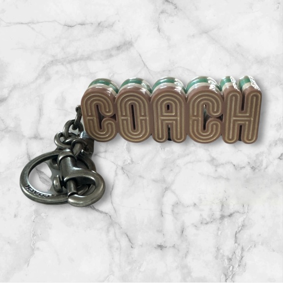 Coach | Accessories | Coach Vintage Multicolor Stacked Letters Keychain ...